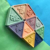 China Developmental Children'S Educational Toy Animal Pattern Triangular Building Blocks for sale