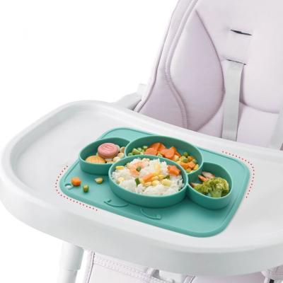 China Customized Bee Shape Bpa Free Baby Feeding Plate Set With Spoon And Fork for sale