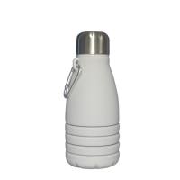 China Silicone Foldable Biodegradable Reusable Water Bottles 550ml Grey Customized for sale