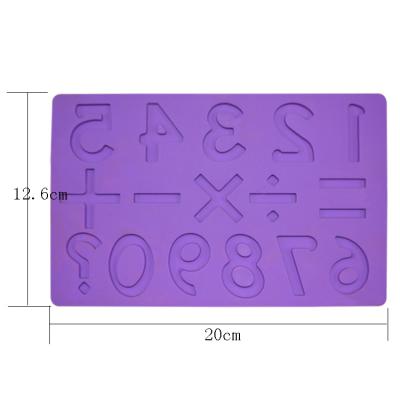 Cina Progettazione multifunzionale di matematica della muffa del fondente del silicone di forma di numero in vendita