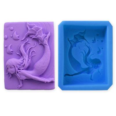 中国 シリコーンのベーキング道具Diyハンドメイド3dモデル人魚の定形ロゴはシリコーンのフォンダンを形成する 販売のため