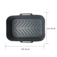 China Multifunctional Silicone Kitchen Tool Rectangle Air Fryer Liner Reusable for sale