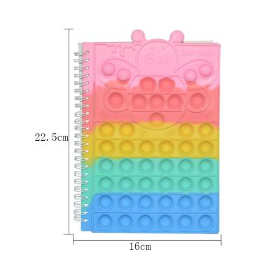 중국 실리콘 모임은 펑 Back To School 안달부리기 장난감 노트북 A5 느슨한 나선형 버블을 커버합니다 판매용