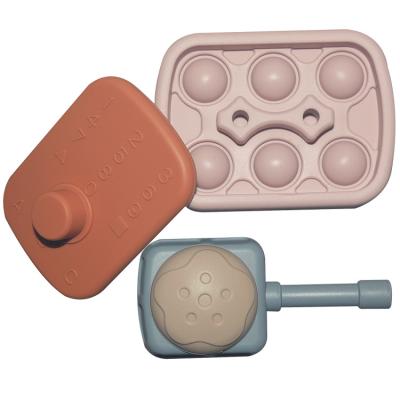 China MHC Montessori Bildungsbaustein Set Spielzeug Farbige Silikon Stapelblöcke zu verkaufen