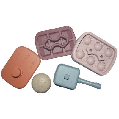 China MHC Montessori Bildungsbaustein Set Spielzeug Farbige Silikon Stapelblöcke zu verkaufen