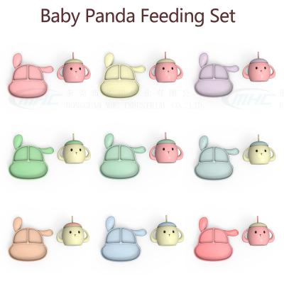 Cina MHC animalia di cartone animato set di alimenti per bambini di silicone piatto per bambini viaggi infermieristica 500 pezzi in vendita