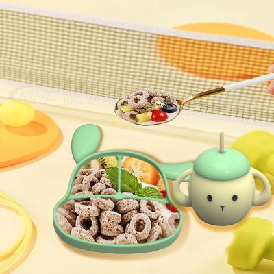 Cina MHC animalia di cartone animato set di alimenti per bambini di silicone piatto per bambini viaggi infermieristica 500 pezzi in vendita