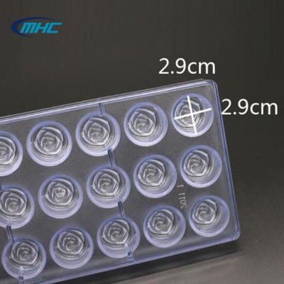Cina MHC Polycarbonate in forma di fiore di rosa in forma di cioccolato approvato FDA in vendita