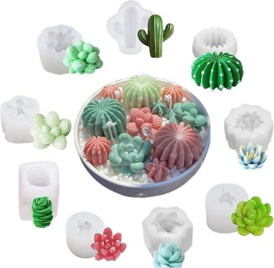 China Succulent Candle Molds Durable MHC Unique 3d Candles Small Succulent Mini Making Kit Cake Tools Type Moulds for sale