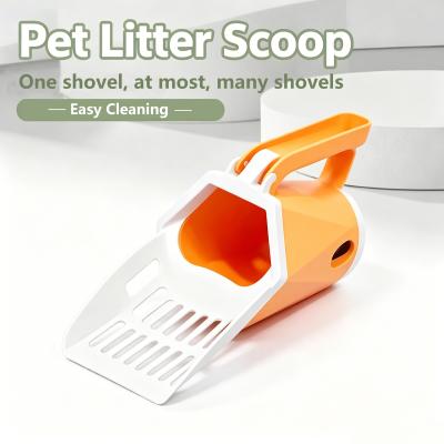 China Large Capacity Waste Tank Cat Poop Scoop Cleaning Waste Plastic Quick Cat Litter Scoop All-In-One Cat Litter Scoop Set for sale
