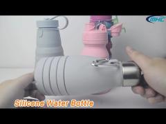Bottiglie d‘acqua in silicone, barre di raccolta, 500 ml, barre isolanti termiche, riciclate per il settore esterno