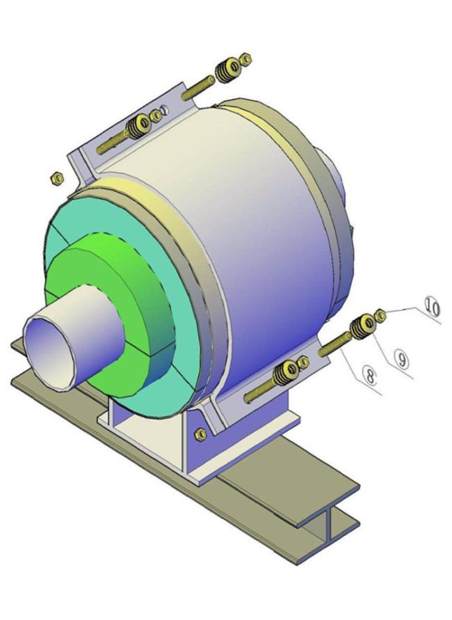 Insulated pipe support system diagram