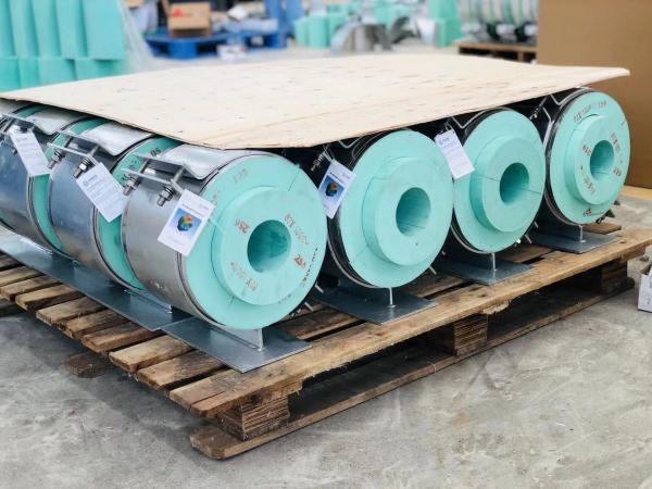 Quality HDPIR Cold Insulation Sliding Pipe Support , Pre Insulated Pipe Supports DN80 for sale