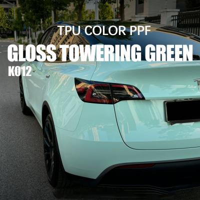 China K012 Gloss Towering Green TPU Color Car Paint Protective Film Vinyl Wrap Sign for sale