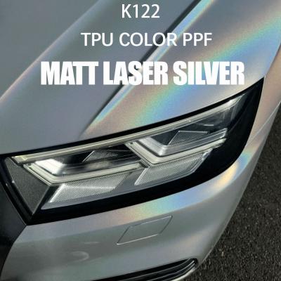China K122 Matt Laser Silver TPU Color Car Paint Protective Film Matte Car Wrap for sale