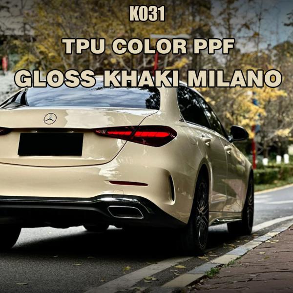 Quality K031 Gloss Khaki Milano TPU Color Car Paint Protection Film Coloured Ppf Wrap for sale