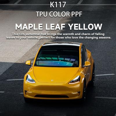 China K117 Maple Leaf Yellow TPU Color Car Paint Protection Film Custom Vinyl Wrap Sticker for sale