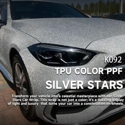China K092 Silver Stars TPU Color Car Paint Protective Film Glitter Car Wrap for sale