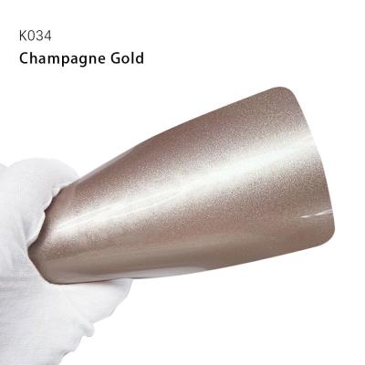 Cina K034 Champagne Gold TPU Color Car Paint Protective Film Auto Sticker Vinyl Car Wrap in vendita