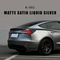 Quality Matte Ppf Wrap Satin Liquid Silver TPU Color 7.5mil K-001 Vinyl Wrapping Film for sale