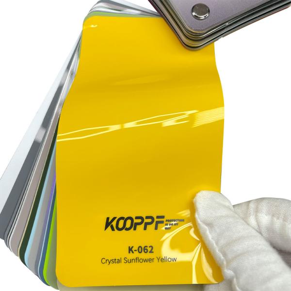 Quality Crystal Sunflower Yellow TPU Color PPF Car Wrapping Sticker 7.5mil K-062 for sale