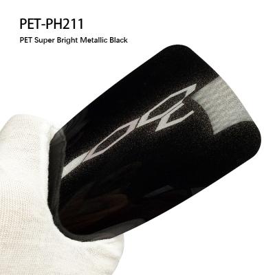 Cina PET-PH211 PET luminoso metallico nero per autoveicoli con avvolgimento in vinile auto-curante 1.52m x 18m in vendita