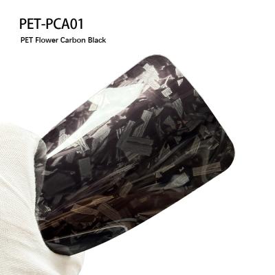 Cina PET-PCA01 PET Fiore Nero Fibra di Carbonio PPF Film Custom Car Vinyl Wrap in vendita
