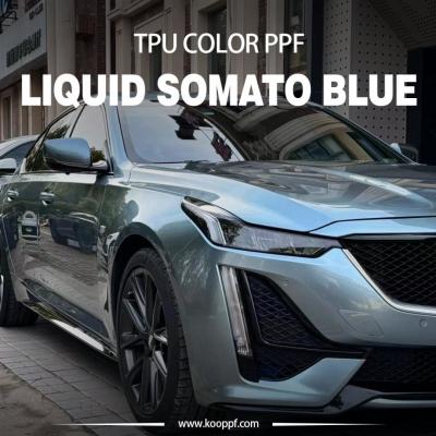 China Somato liquido Blu TPU Colore PPF Film decorativo colorato per auto 7.5mil K-008 for sale