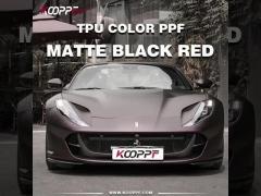 K103 Matte Black Red Color Paint Protection Film Custom Vinyl Wrap