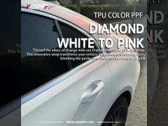 K082 Diamond White to Pink Color Car Paint Protection Wrap