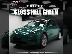 K014 Gloss Hell Green Color Paint Protection Film Car Foil Wrap