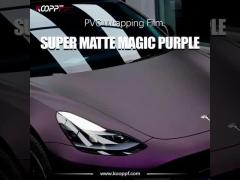 PET-PD171 PET Matte Magic Purple Paint Película protectora contra arañazos Adhesivo para carrocería