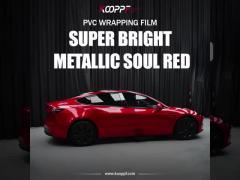 PET-PH224 PET Super Bright Metallic Soul Κόκκινη ταινία περιτύλιξης αυτοκινήτου PET 1.52*18M