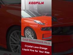 PET Crystal Lava Orange Vinyl Car Wrap Car PPF Film Body Sticker