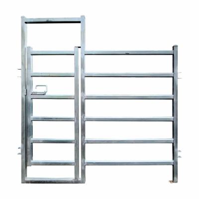China Side Gate Livestock Fencing Galvanized Man Gate Farm Cow Fence Panels Oval tube for sale