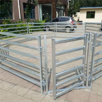 China 6ft Flat Bar Ranch Equipment Farm Cattle Metal Fence Panels Pasture Livestock for sale