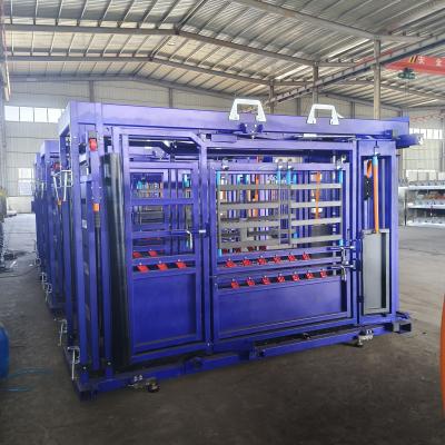 China Portable Cattle Crush With Sliding Gate Head Bale Weighing Scale for sale