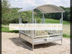 Duurzame gegalvaniseerde ronde metalen veevoermachine / metalen ronde balenvoermachine