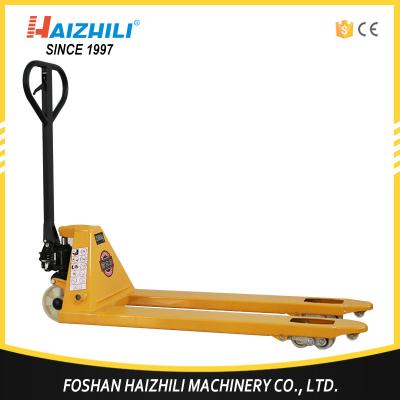 China 2.5 ton 685mm fork width hand hydraulic pallet truck trolley made in China for sale