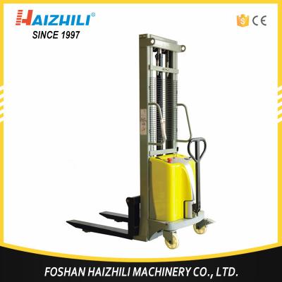 China Durable steel 1 ton 2 meter double mast semi electric stacker for sale with CE for sale