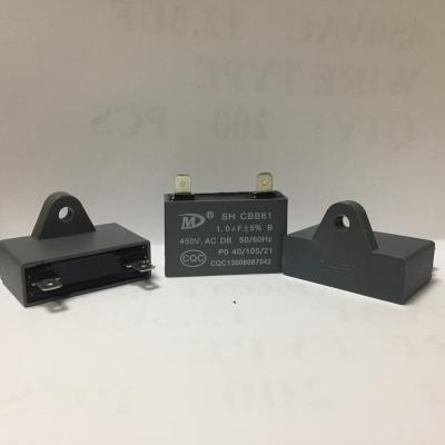 China Single pin with ear CBB61 self-healing AC motor capacitor(MD CQC UL) for sale