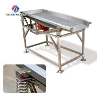 China Stainless Steel Vegetable Processing Machine Vibration Draining Machine for sale