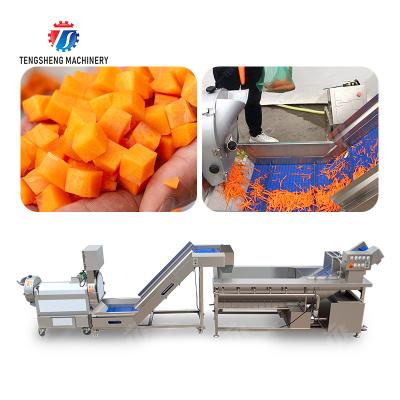 China Double head cutting-hoisting-vortex washing production line Fruit Vegetable FOOD processing production Machine for sale