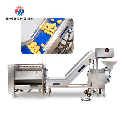 China Roller washing and cutting production line Fruit Vegetable FOOD processing production Machine for sale
