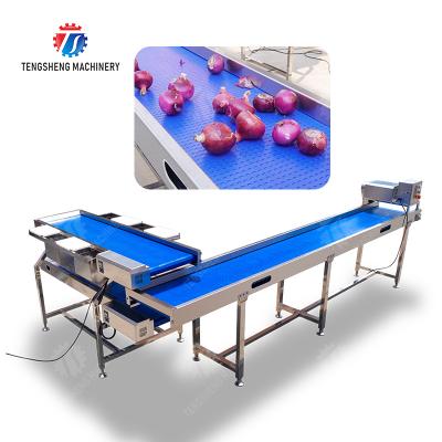 China Conveyor Production Line Simplified Orange Potato  Onions Ginger Potato Carrot Taro Sweet potato Yam Saiko persimmon papaya horseshoe processing production Grading Transporting Machine for sale