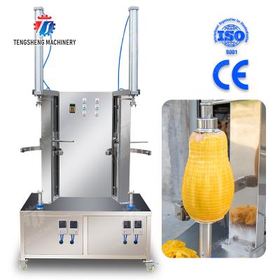 중국 파파야 치히-콰 호박 수박 파인애플 채소 수직 듀얼 커터 껍질 벗기 기계 가공 생산 판매용