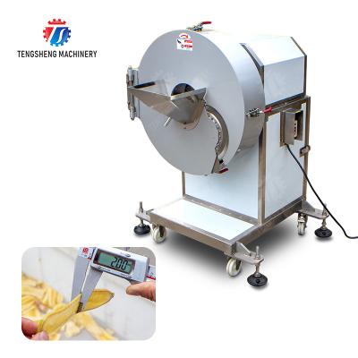 China Large scale Potato Chip Machine Apple Banana Potato Carrot Taro Potatoes and round tuber crops Carrots and longitudinal root vegetables Onions Cutting French fries Potato chips flake Hash brown for sale