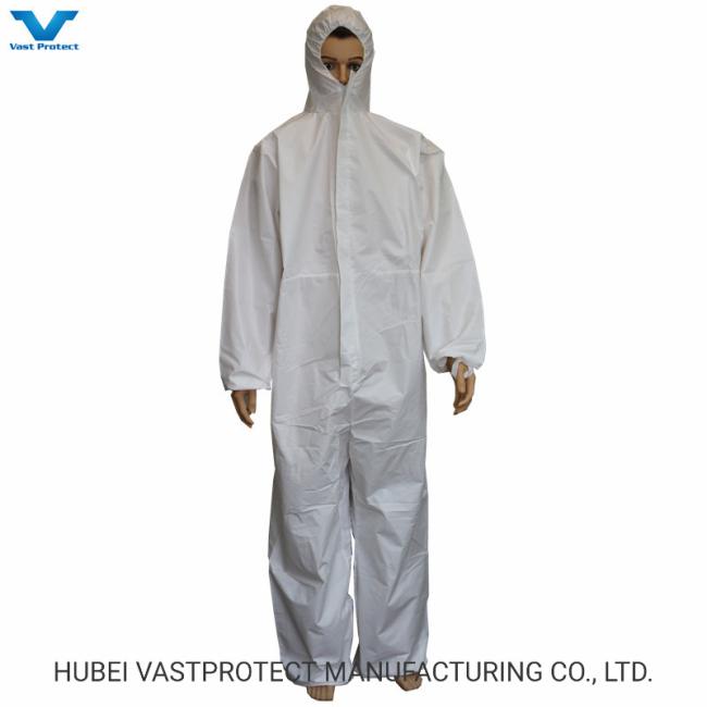 Cat 3 Type 56 Waterproof Breathable Disposable Microporous White Overall