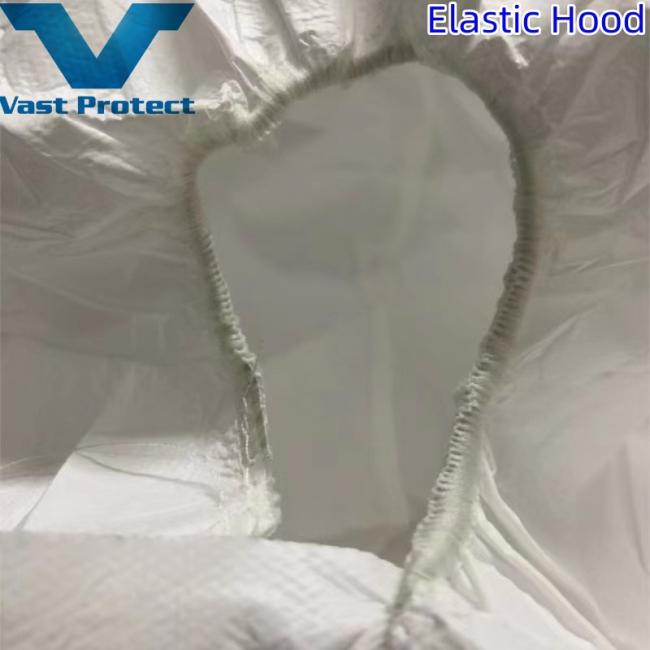 Type 5/6 White Strong Breathable Anti-Static Micro Film Protective Coverall