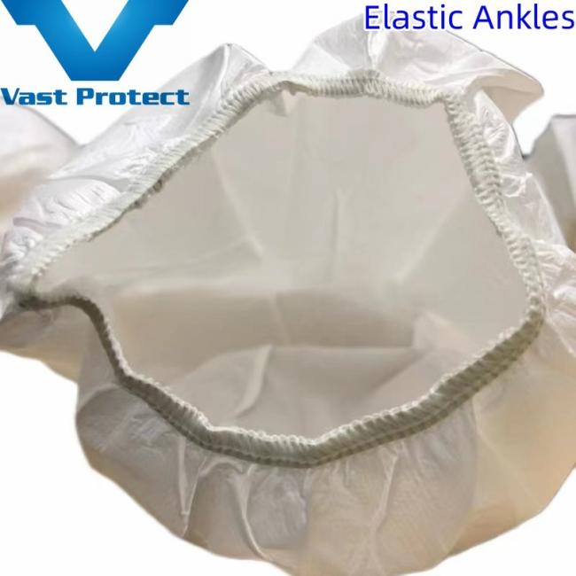 Type 5/6 White Strong Breathable Anti-Static Micro Film Protective Coverall